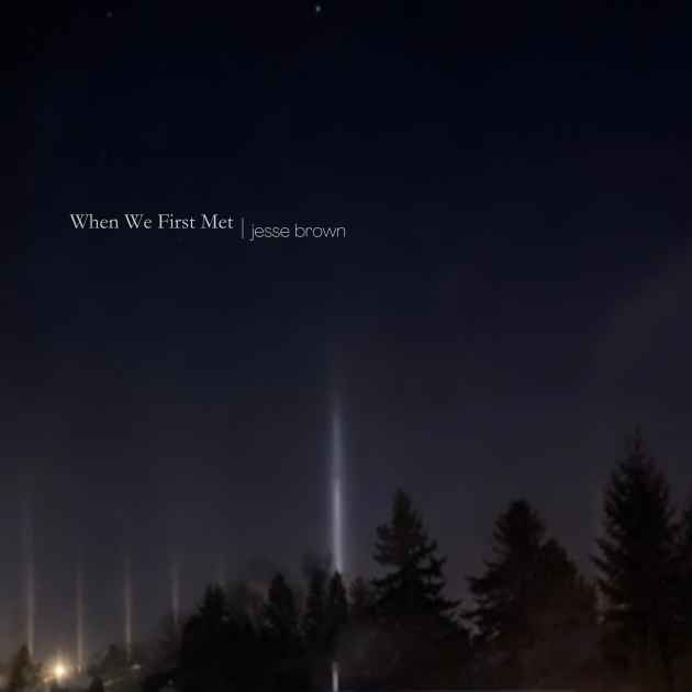 When We First Met by Jesse Brown | Song License